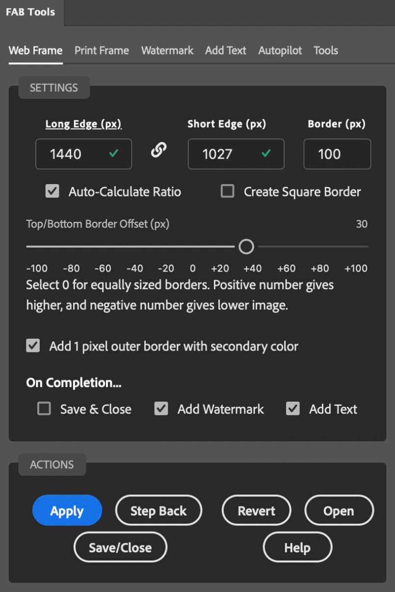Web Frame Module - Martin Bailey Photography